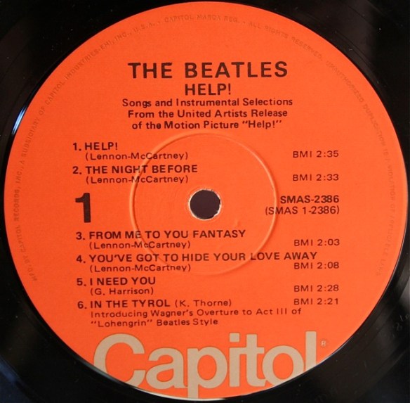 Label Variations Part Seven – Help! | Beatles Blog