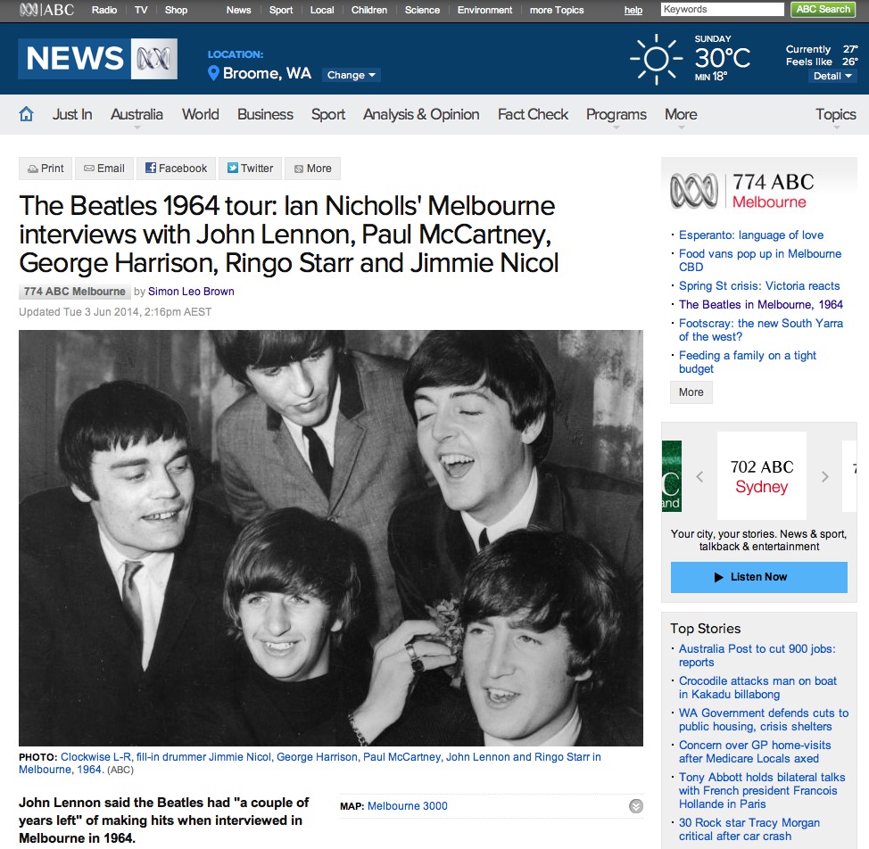 Beatles Australian 50th Anniversary Celebrations Are Hotting Up – Part ...